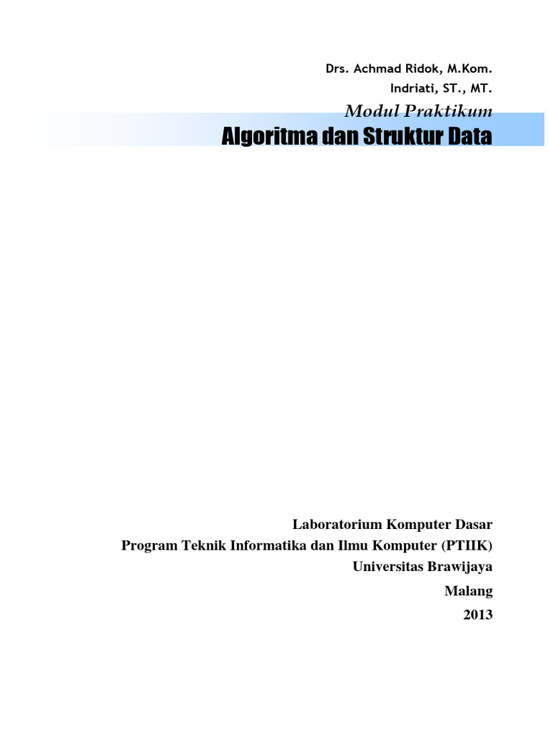 Modul Praktikum Algoritma dan Struktur Data | PDF