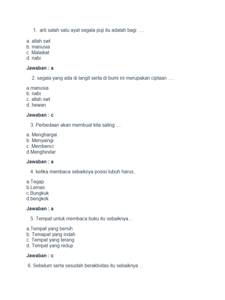 Arti Salah Satu Ayat Segala Puji Itu Adalah Bagi | PDF | Seni ...