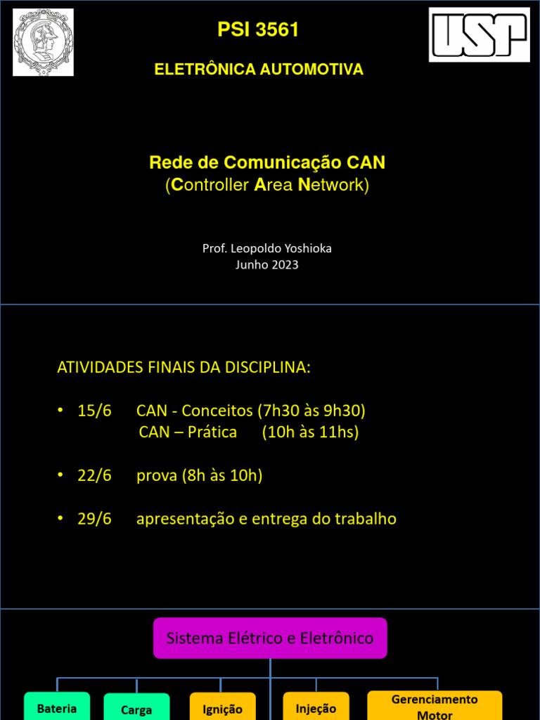 Aula 5 - Rede CAN Ver - 2023 | PDF | Rede de computadores ...