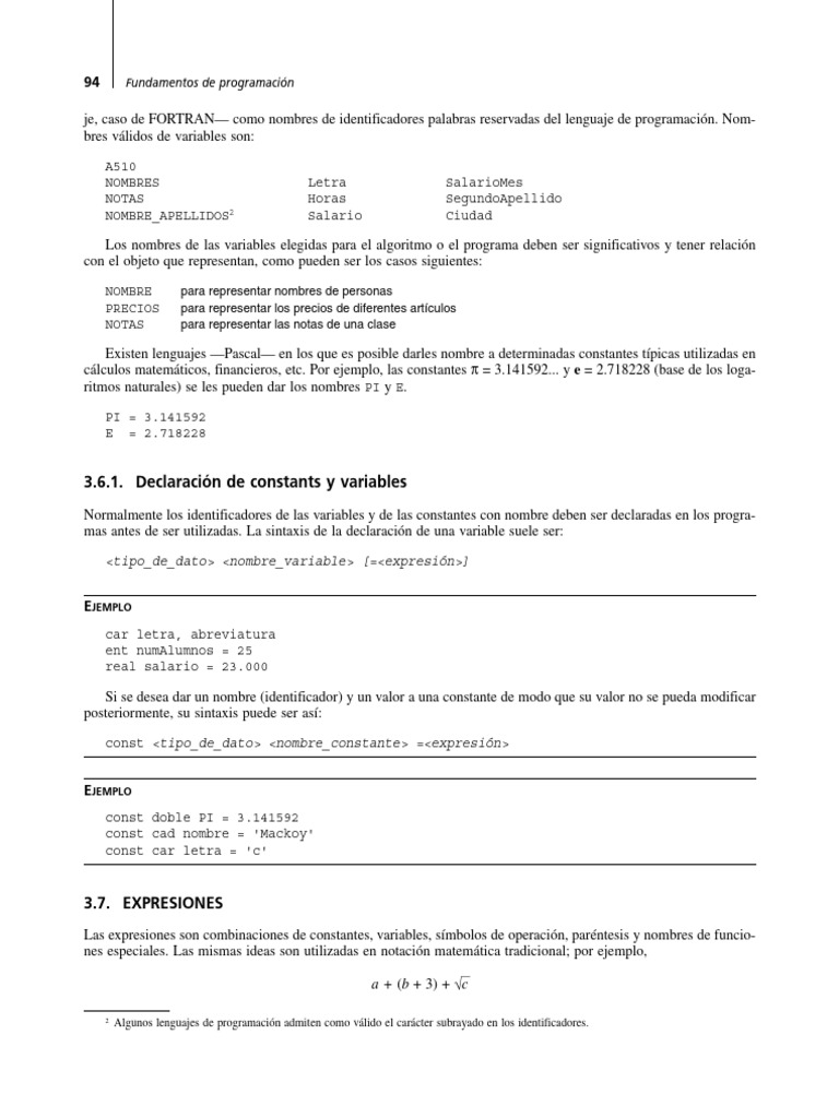 Fundamentos de Programación 4ta Edición Luis Joyanes Aguilar 2 124 133 | PDF | Álgebra de Boole ...