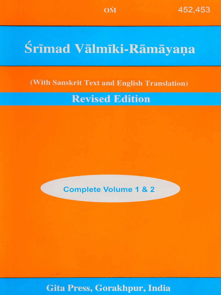 Valmiki Ramayana Gita Press English | PDF | Rama | Ramayana