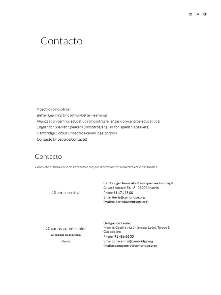 Contacto | PDF