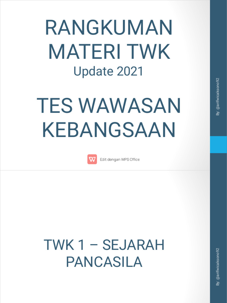 Rangkuman Materi TWK 2021 | PDF