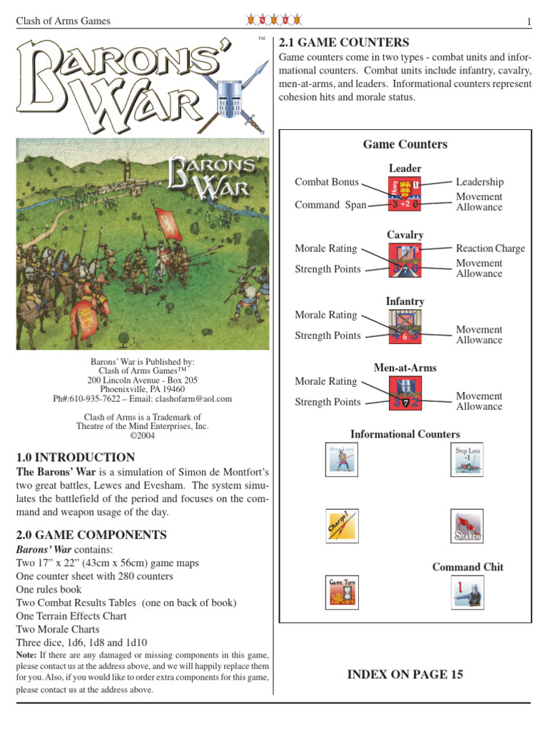 Barons War Rules | PDF | Flanking Maneuver | Cavalry