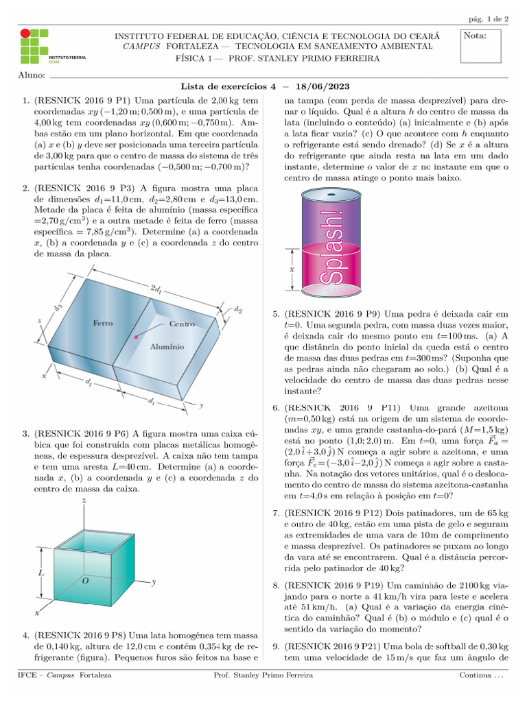 Lista de Exercícios 4 - Saneamento | PDF