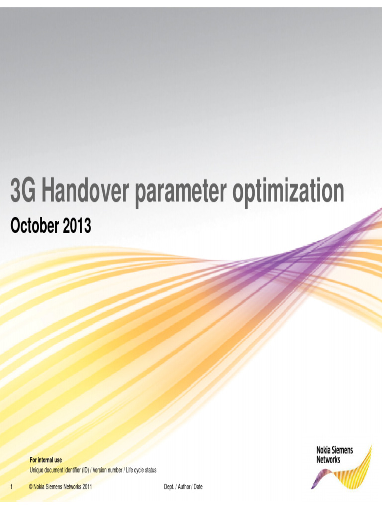 3g Handover Optimization PDF Free | PDF | Mathematical Optimization | Quality Of Service