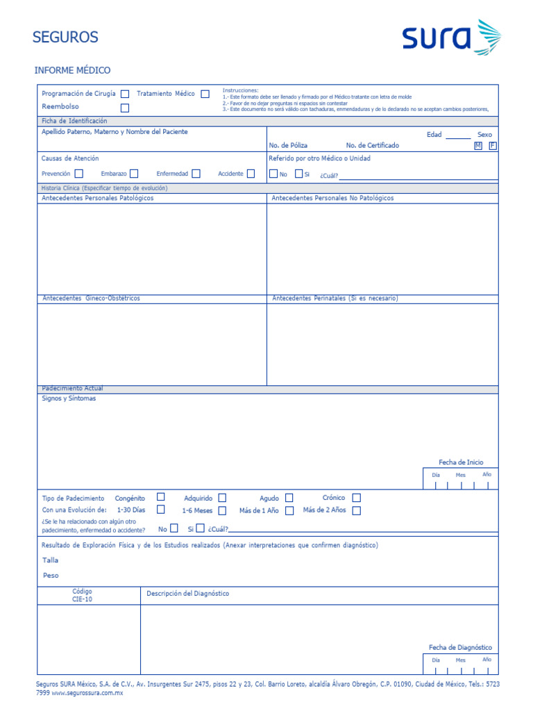 Informe Médico | PDF | Enfermedades y trastornos humanos | Epidemiología