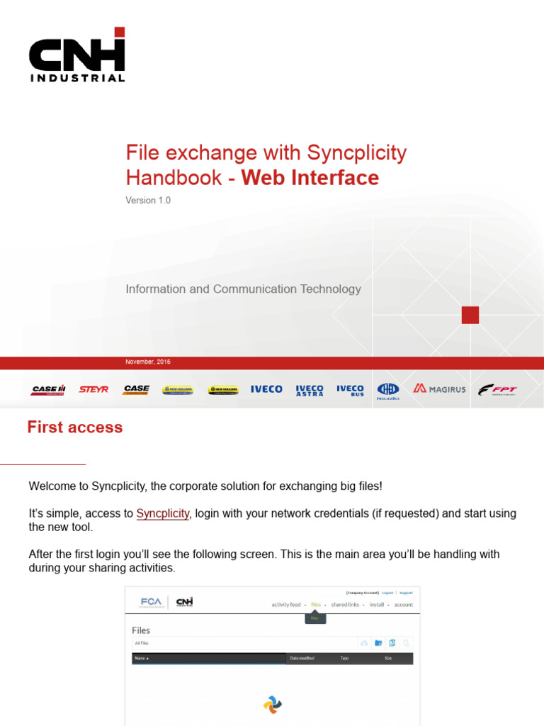 Syncplicity - Handbook - Web Interface - ENG | PDF | Computer File | Icon (Computing)