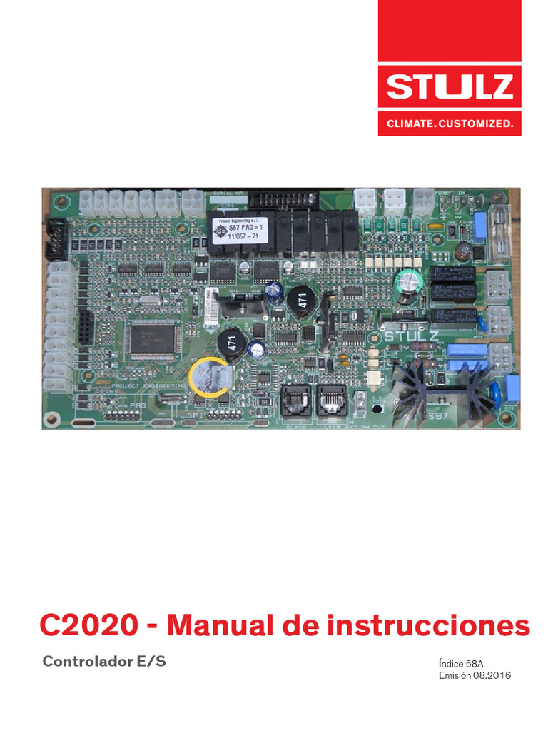 Manual C2020: Controlador E/S STULZ | PDF