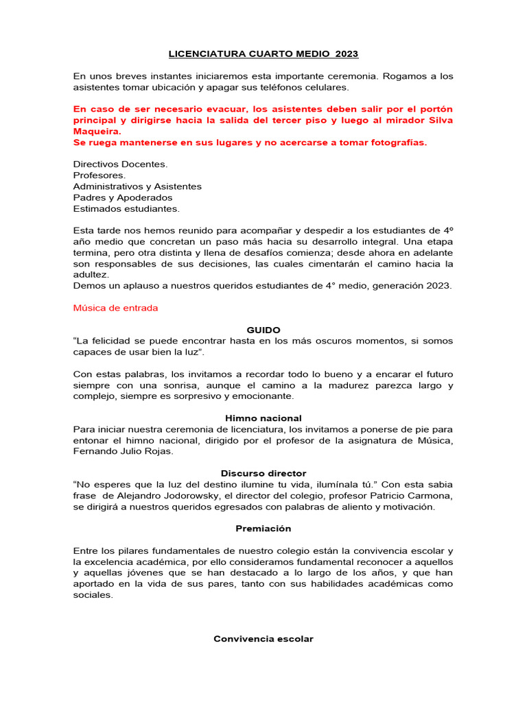 Libreto Licenciatura 2023 | PDF