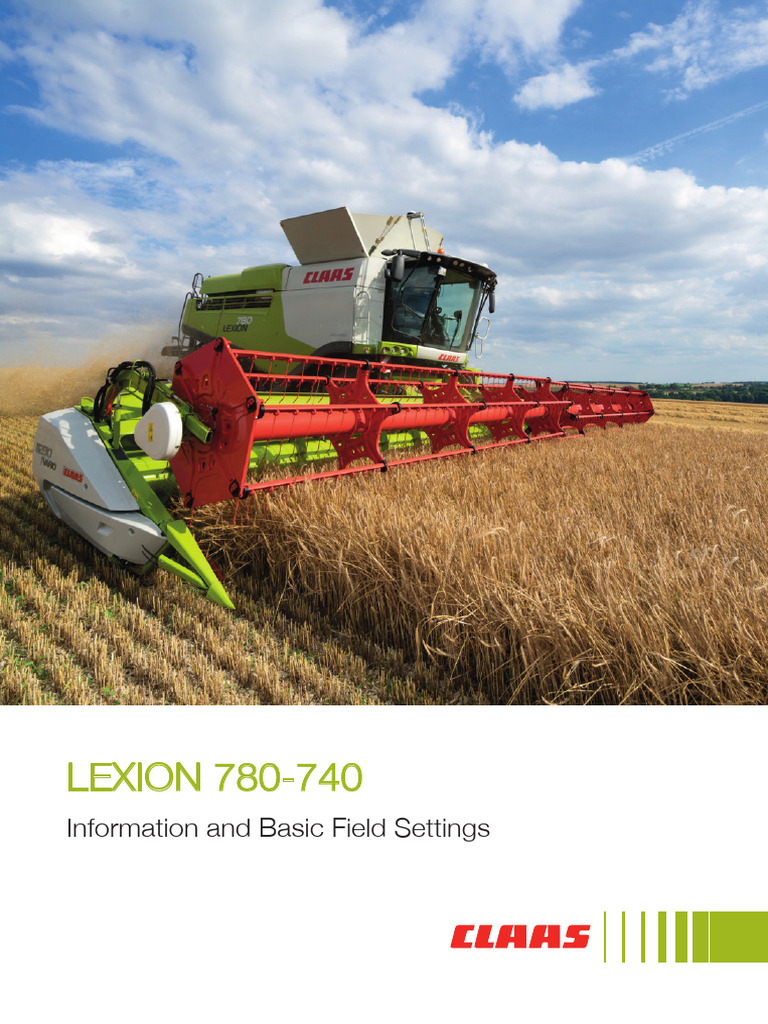 Lexion 780 740 Information - Basic Field Settings Data | PDF | Belt ...