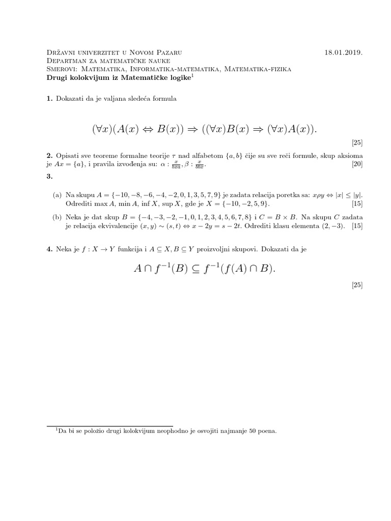 Logika 2.kol18-19 | PDF