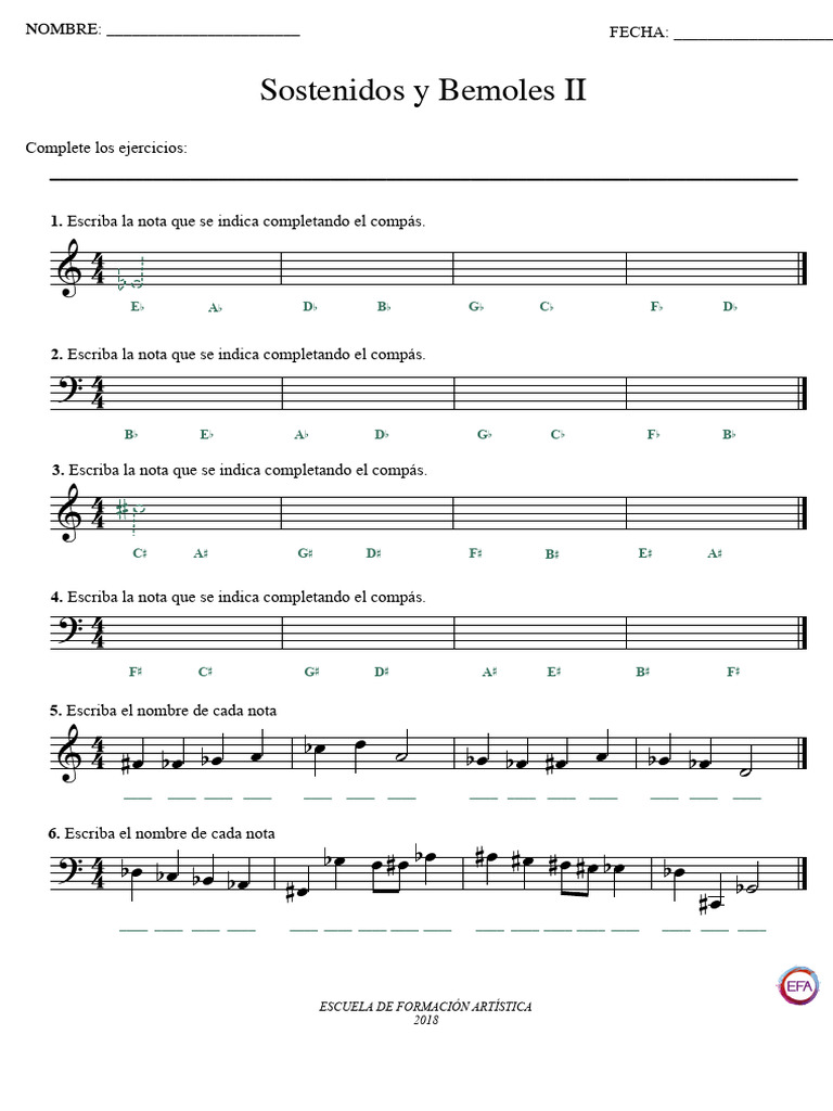 26 Sostenidos y Bemoles II | PDF