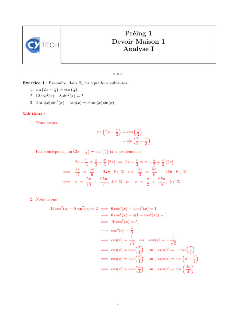 DM1 2022 Solutions | PDF