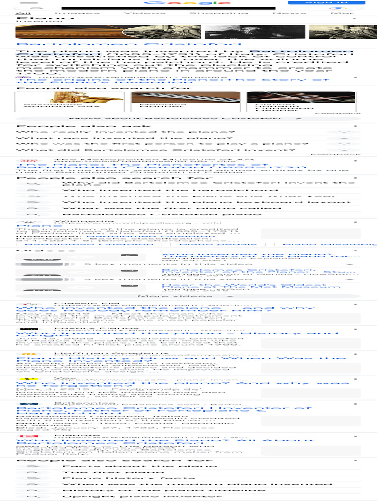Who Invented The Piano - Google Search | PDF | Piano | Box Zithers