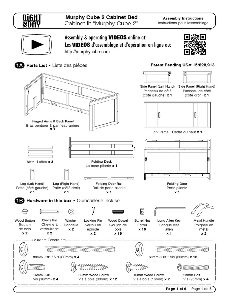 Murphy Cube 2 Cabinet Bed Assembly | PDF