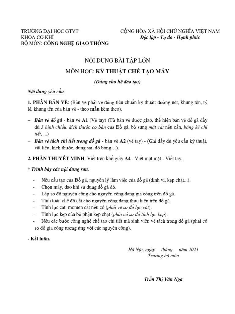 Đề Bài Tập Lớn Ktctm 2023 | PDF