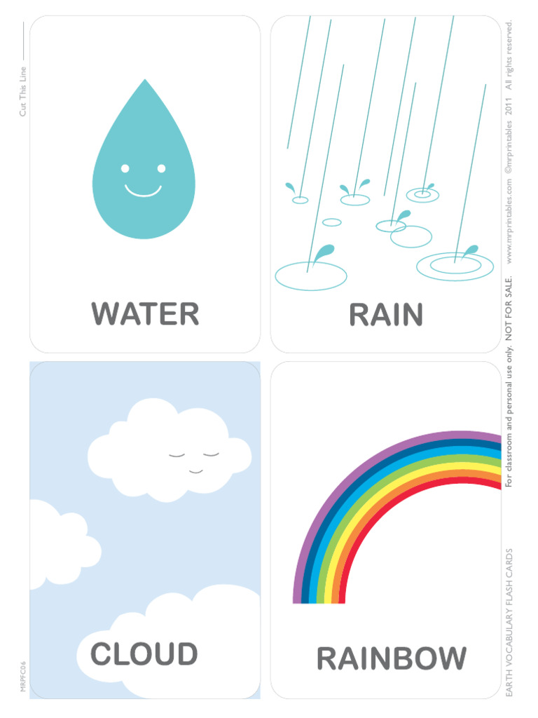 Earth Vocabulary Flash Cards | PDF