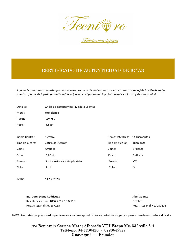 Certificado Jose Robles | PDF