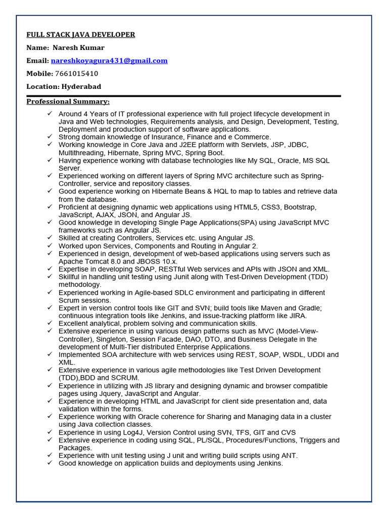 Naresh Kumar Java | PDF