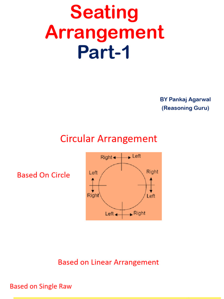 Seating Arrangement Part-1 | PDF