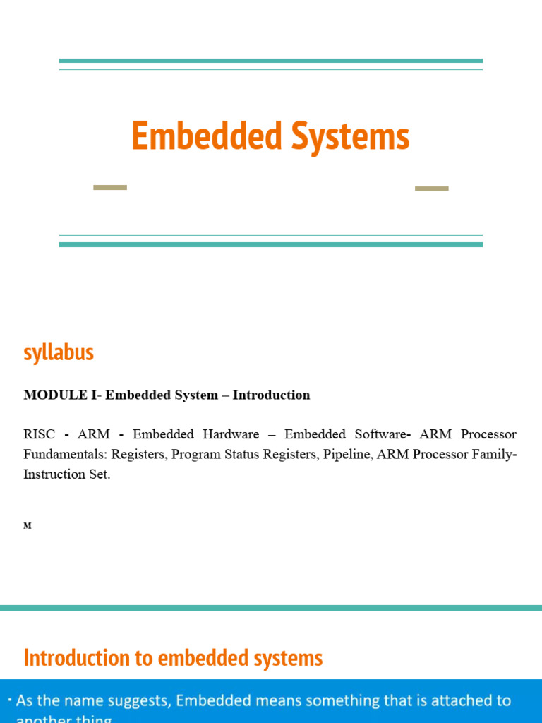 Module 1 Embedded System-1 | PDF | Computers