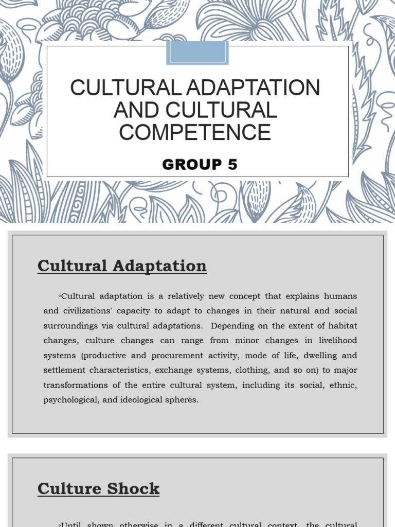 Cultural Adaptation and Competence Overview | PDF | Competence (Human ...