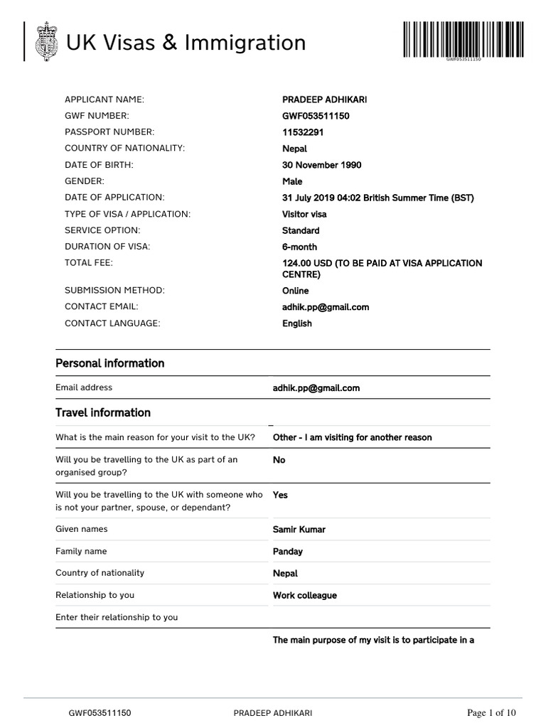 Visa Form | PDF | Travel Visa | European Economic Area