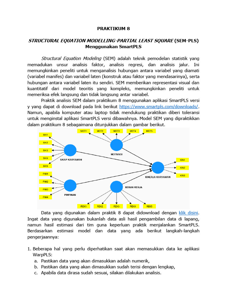 Panduan Praktikum SEM-PLS dengan SmartPLS | PDF | Komputer