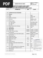 800MW Genrator Data Sheet | PDF | Electric Generator | Rectifier