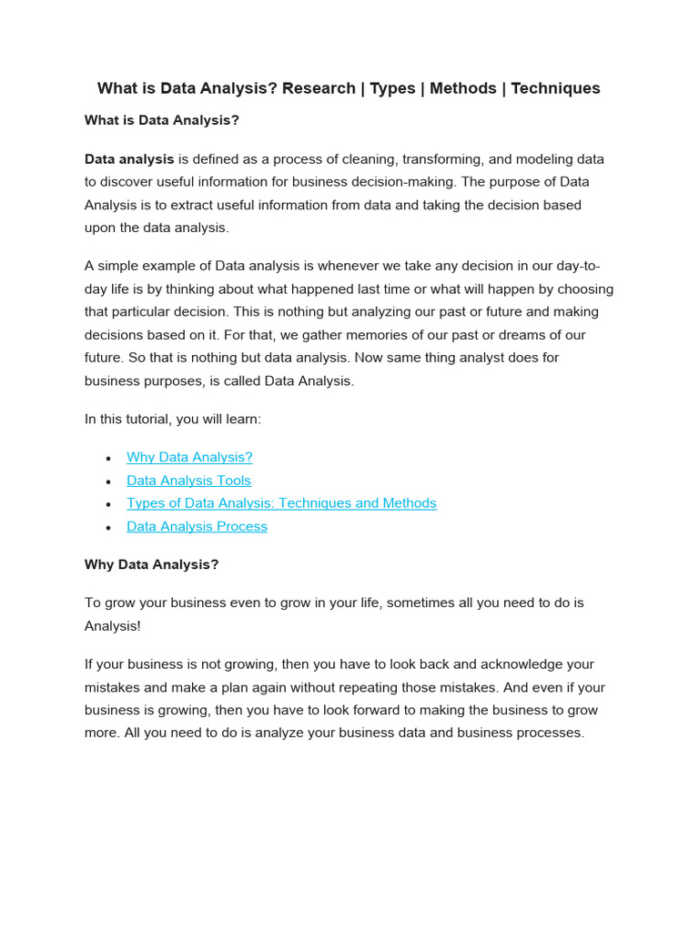 What Is Data Analysis | PDF | Data Analysis | Statistics