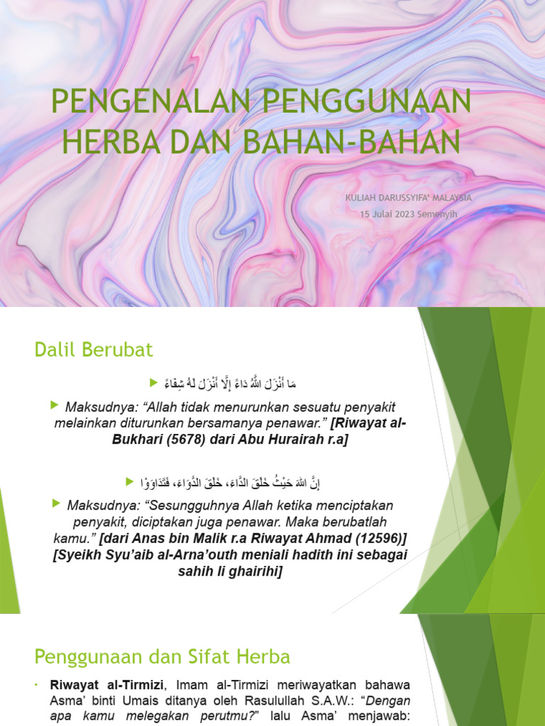 Pengenalan Penggunaan Herba Dan Bahan-Bahan | PDF