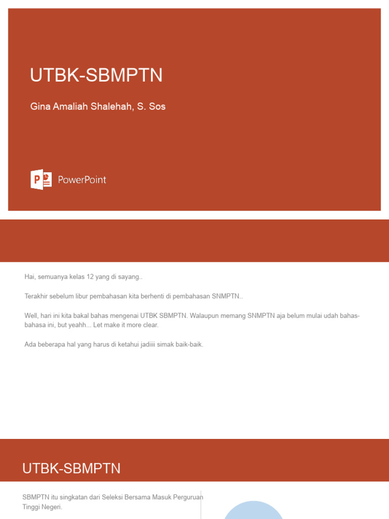 Presentasi UTBK | PDF | Komputer