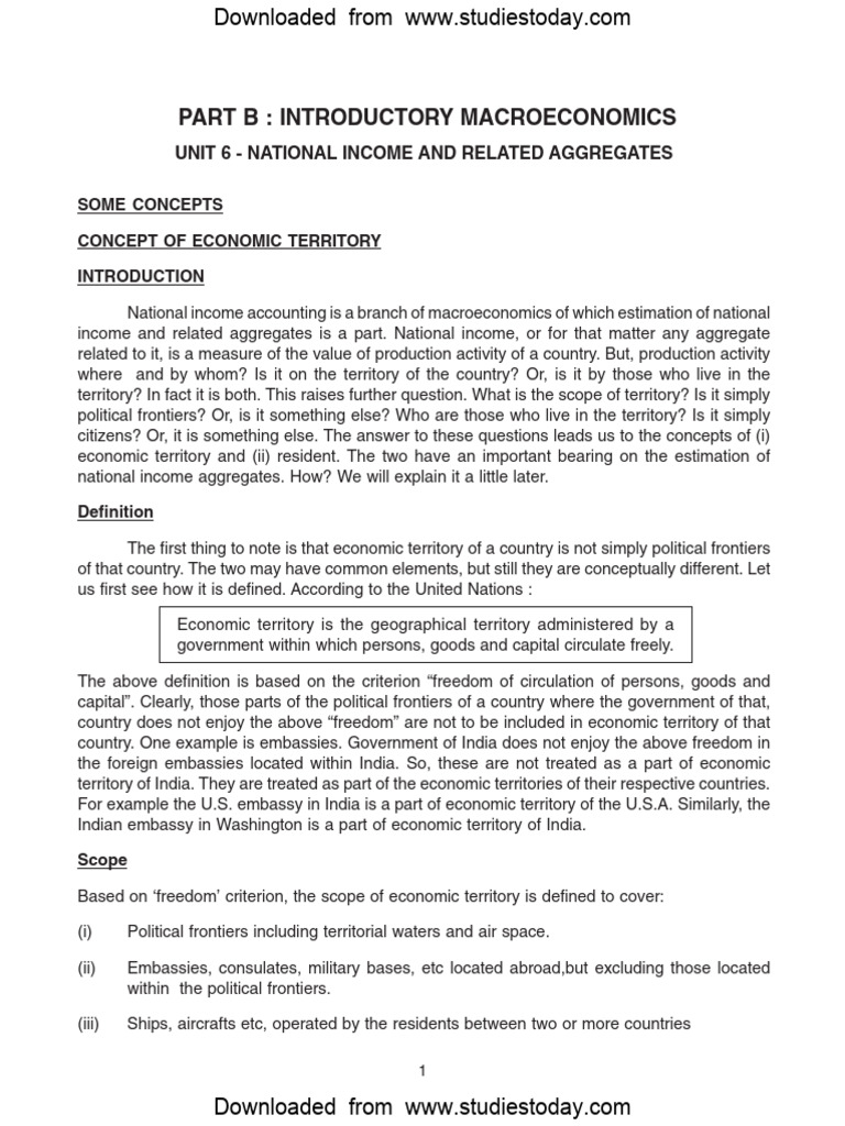 CBSE Class 12 Economics-National Income | PDF | Measures Of National ...