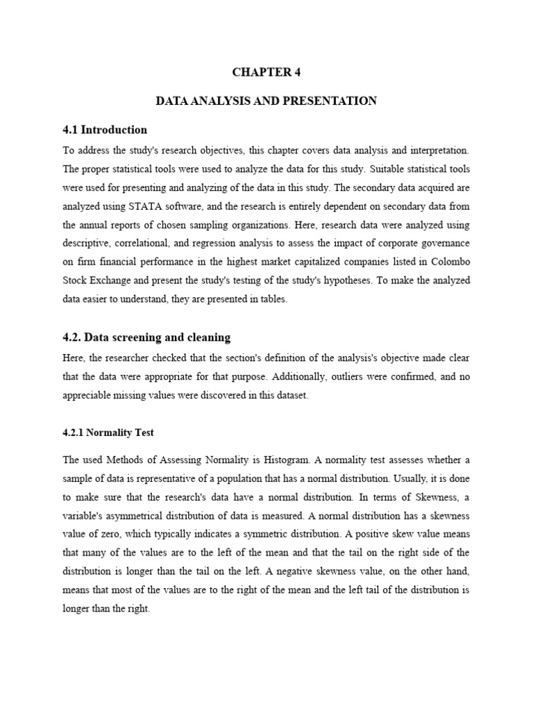 CHAPTER 4 - Lahiru | PDF | Multicollinearity | Data Analysis
