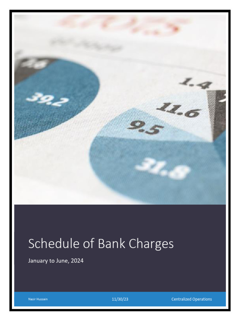 Schedule Bank Charges January June 2024 | PDF | Debit Card | Cheque