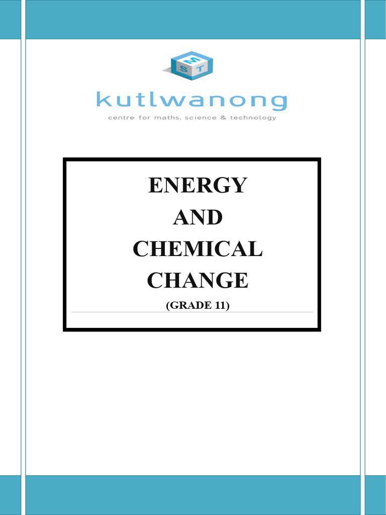 Energy and Chemical Change Grade 11 | PDF | Chemical Reactions ...