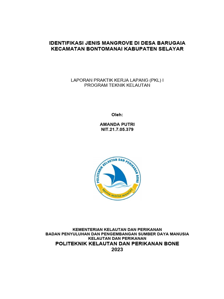 Laporan PKL 1 Amanda (Mangrove) | PDF