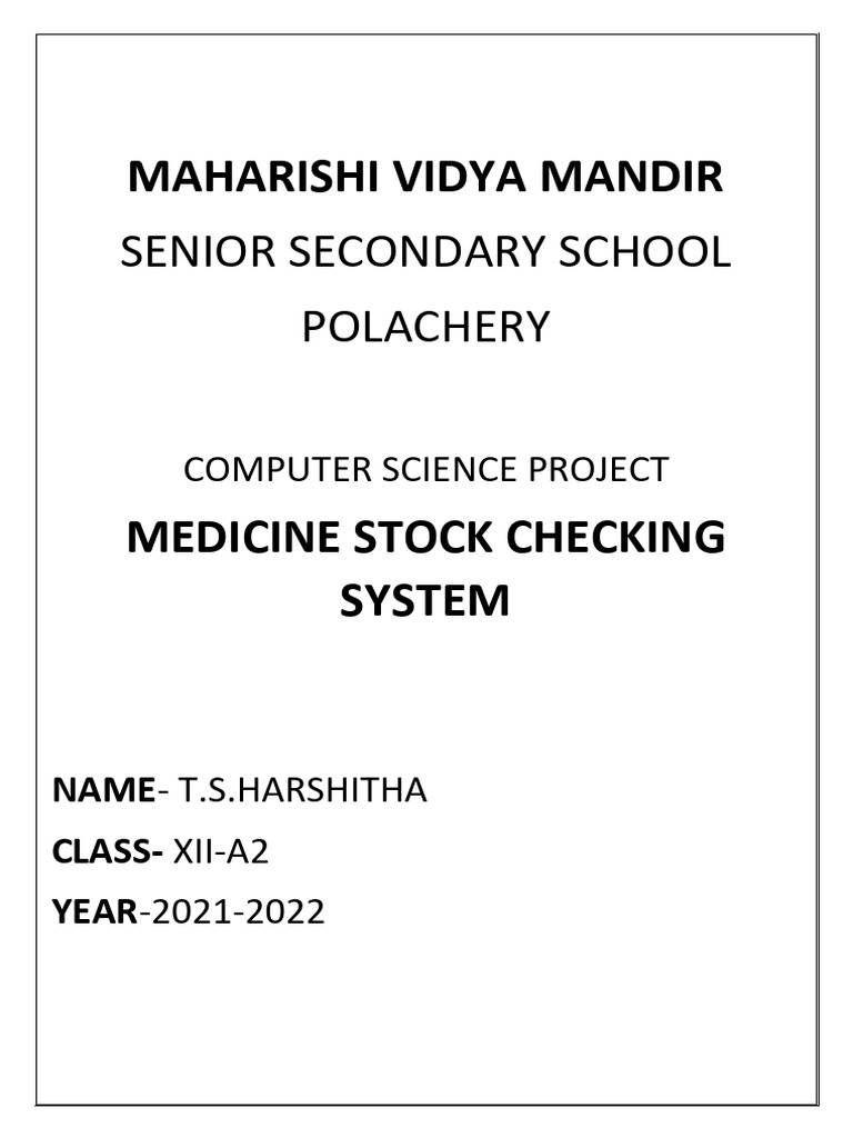 Cs Sample Project | PDF