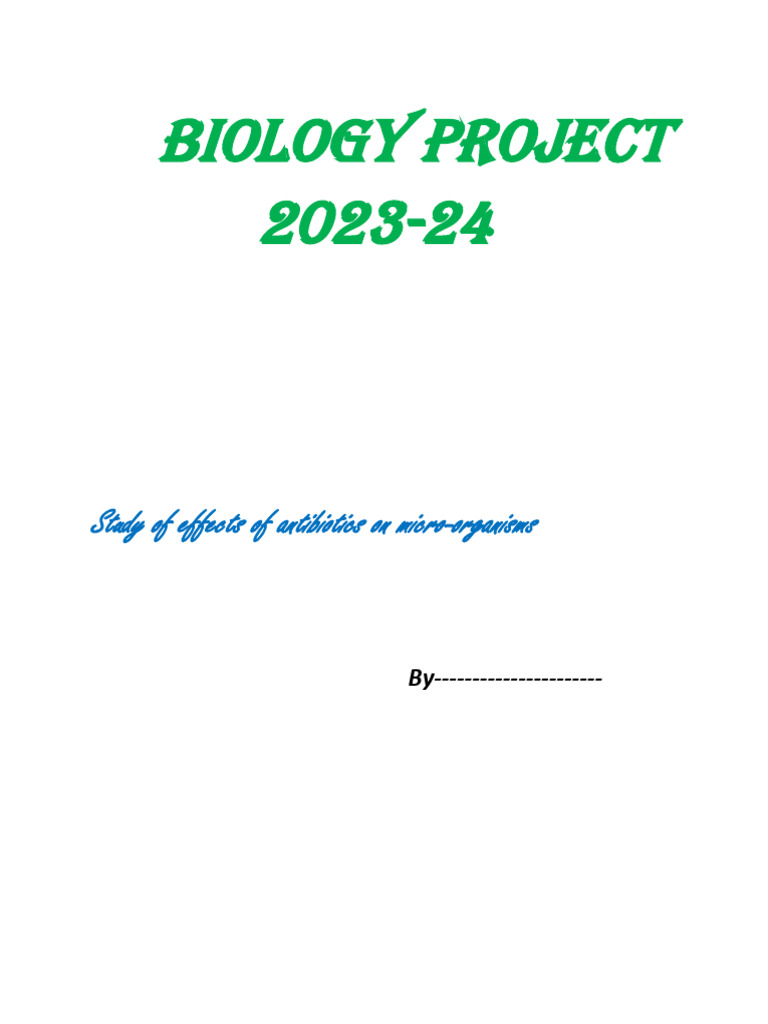 Biology Project Batch 01 Final PDF | PDF | Bacteria | Microorganism