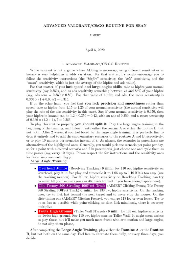 Advanced Val Routine | PDF