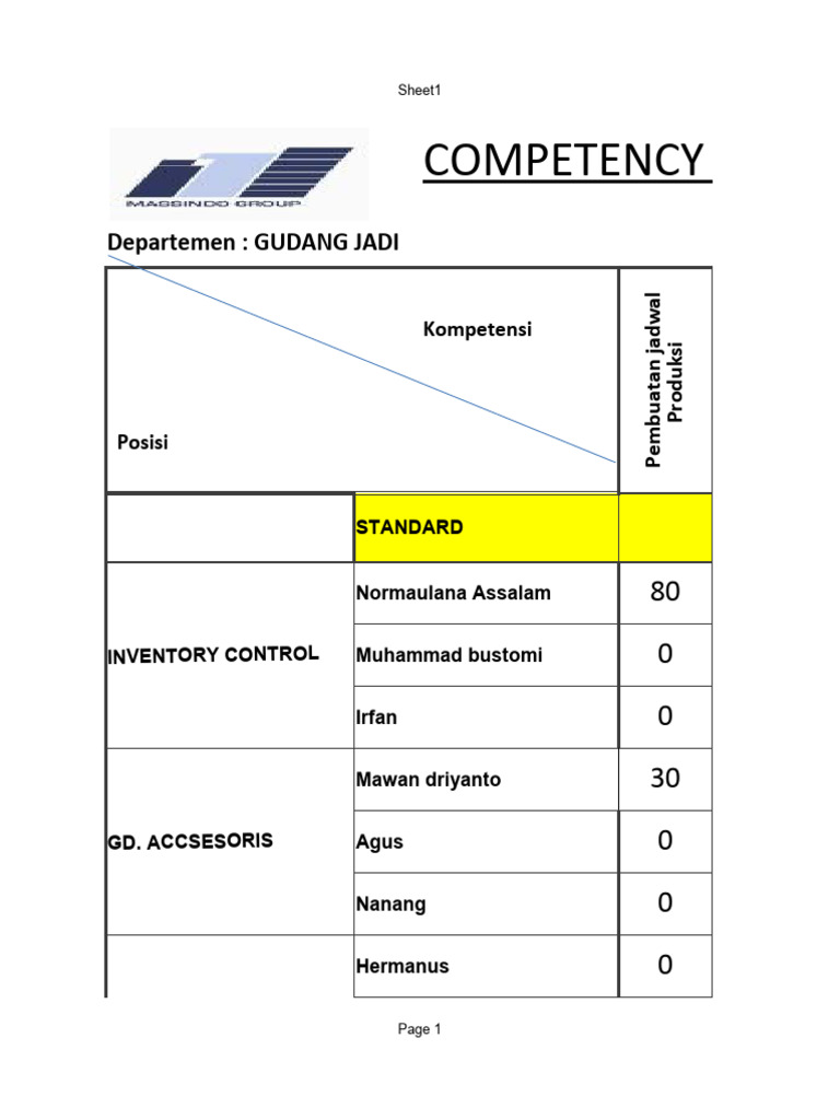 Skill Matrix | PDF