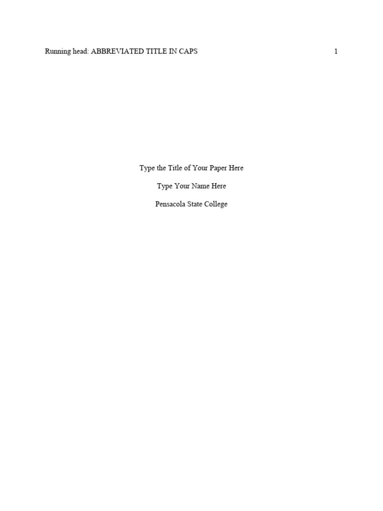 Apa Template | PDF | Citation | Apa Style