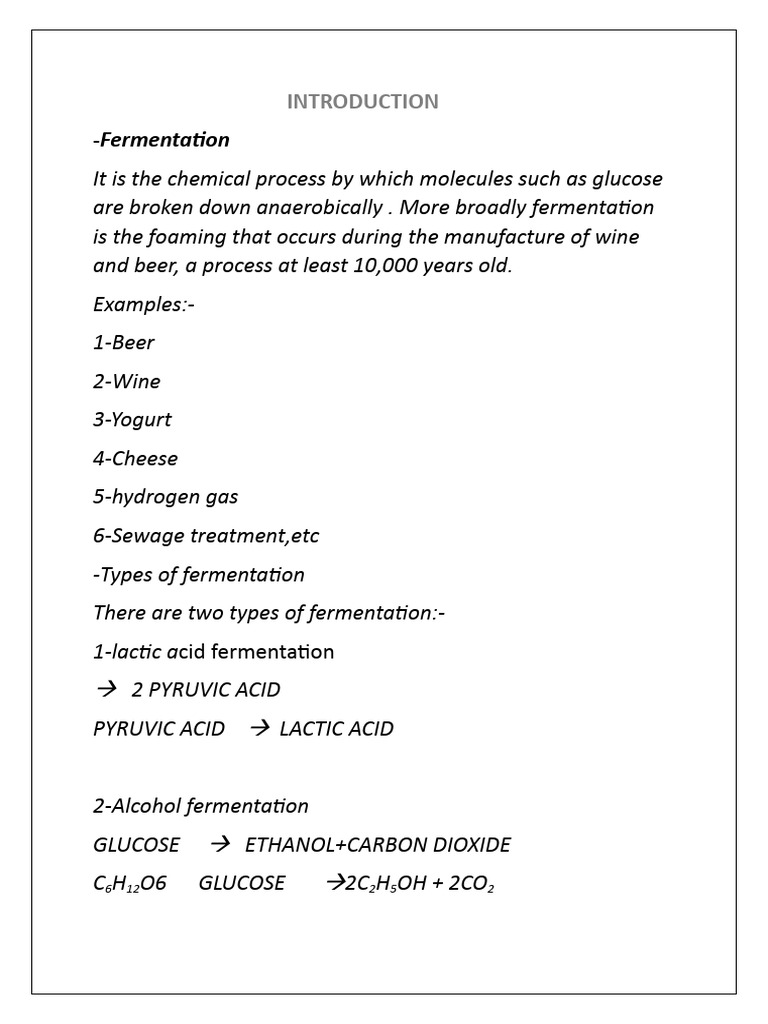 Fermentation | PDF