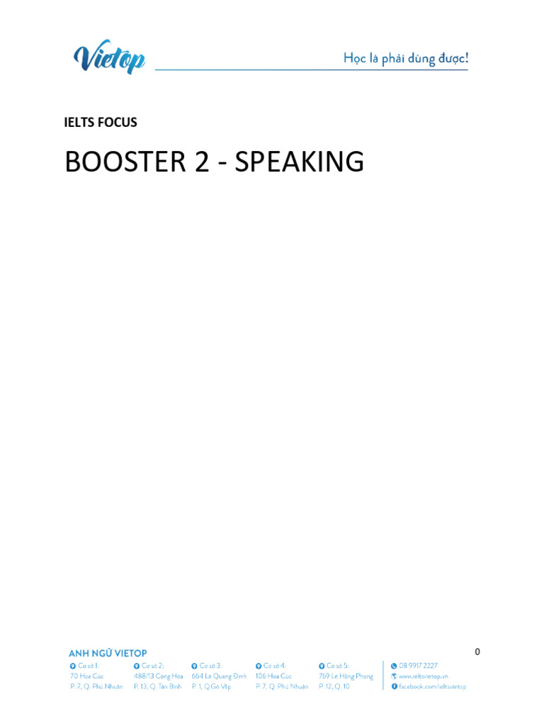 Booster 2-Speaking Coursebook | PDF | Employment | English As A Second ...
