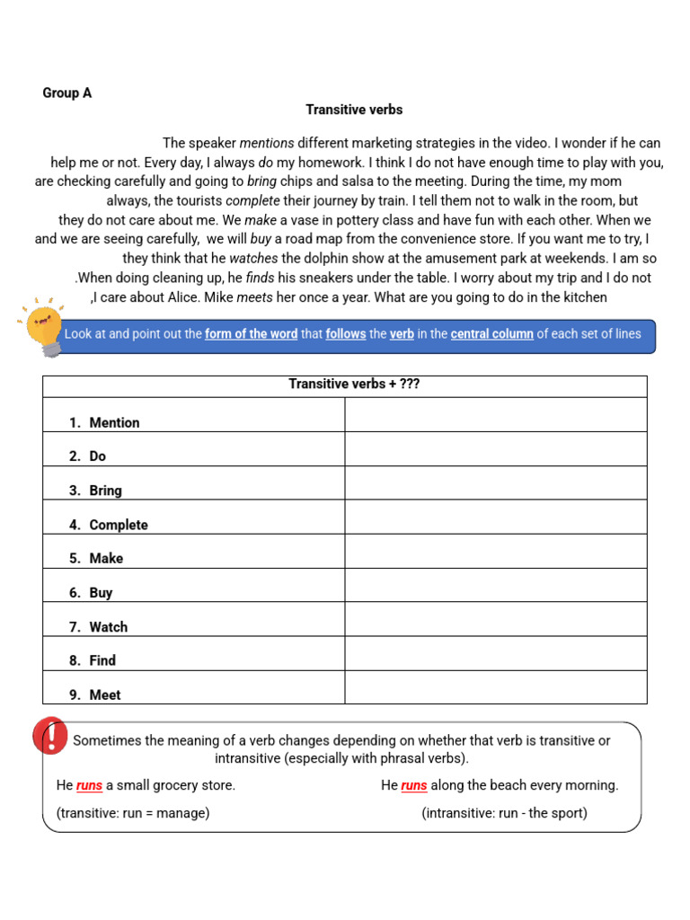 Handout ELT Grammar Demo | PDF | Verb