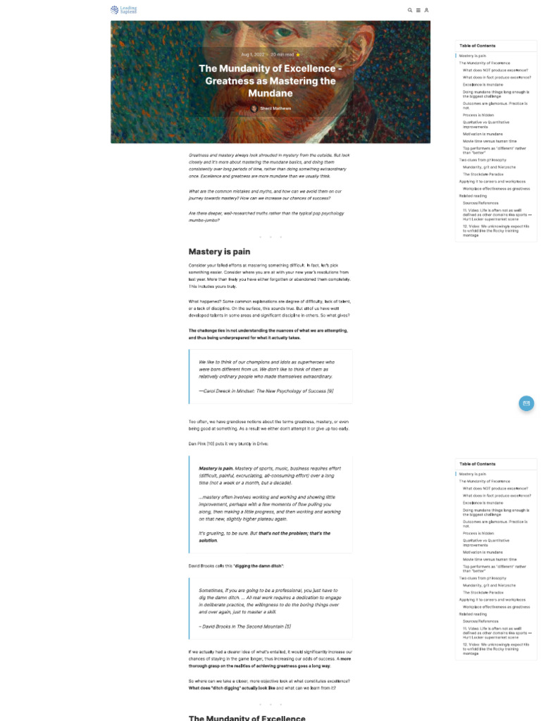 The Mundanity of Excellence | PDF