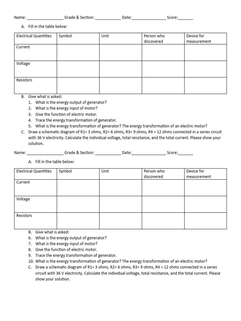Series Connection Exam | PDF