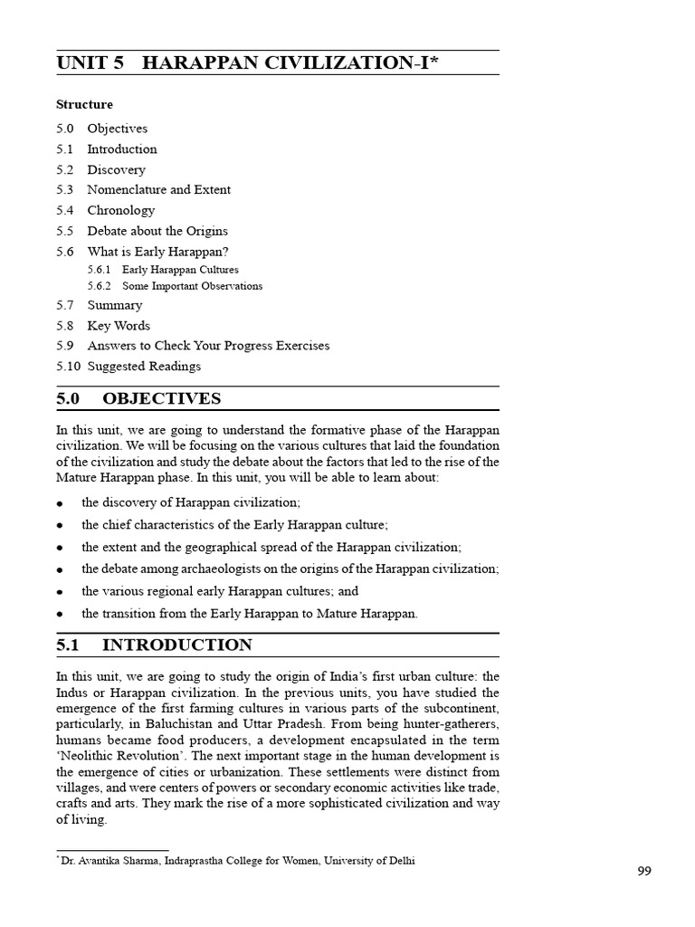 Early Harappan Civilization Overview | PDF