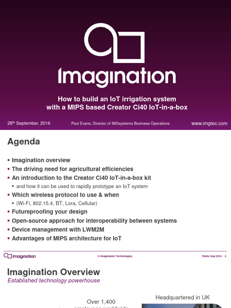How To Build An IoT Irrigation Systemwith A MIPS Based Creator Ci40 IoT-in-a-box | PDF ...